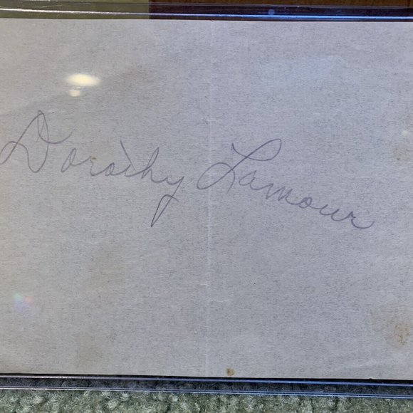 Other | 10 Authentic Dorothy Lamour Signed 1930s Actress Autograph Road ...